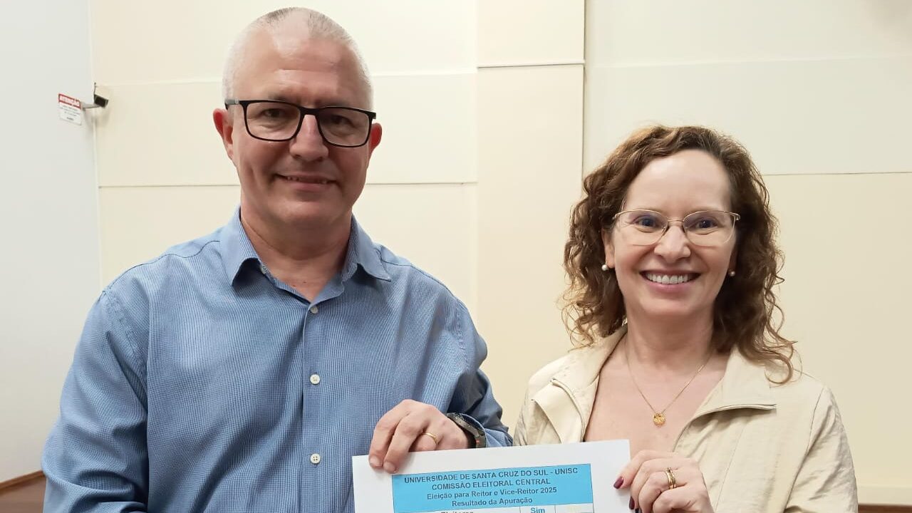 Rafael Henn e Andréia Valim são reeleitos reitor e vice-reitora da Unisc